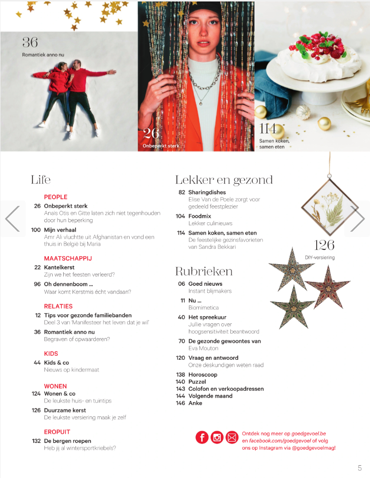 Tijdschrift Goed Gevoel Magazine - december 2021 - Pers-wereld